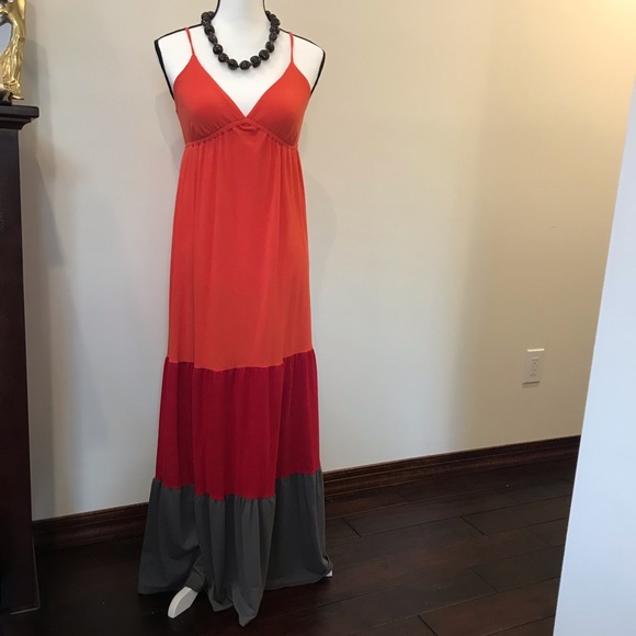 Mossimo Supply Co. | Dresses | Tricolor Maxi Dress Mossimo Supply Co Xs ...